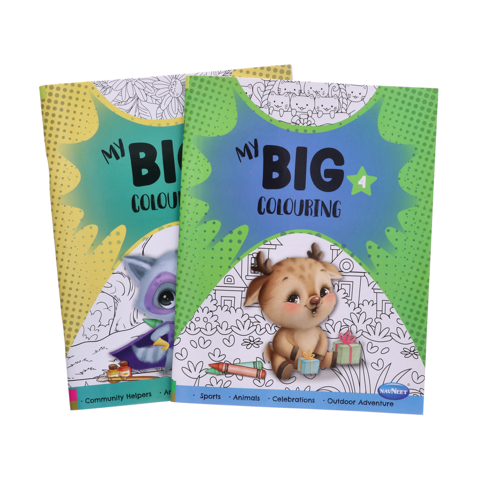 Navneet My Big Colouring Book -III and IV Bold, big and eye-catching i