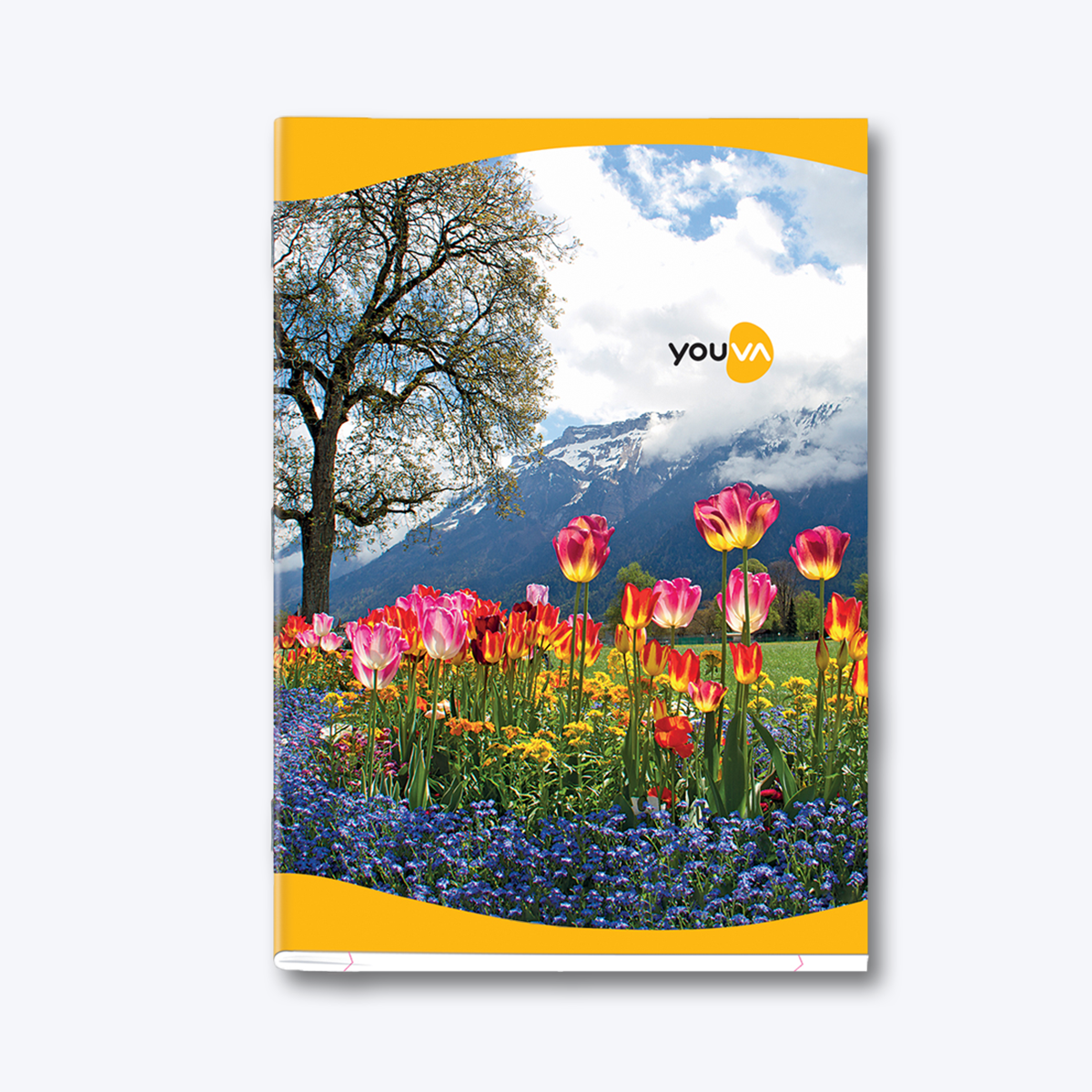 Unruled YOUVA Long Book – A4 Size (Spiral) Trendy Series Pack Of 3